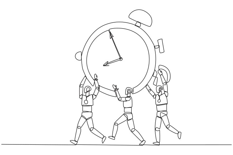 Teamwork game concept one single line drawing Vector Image