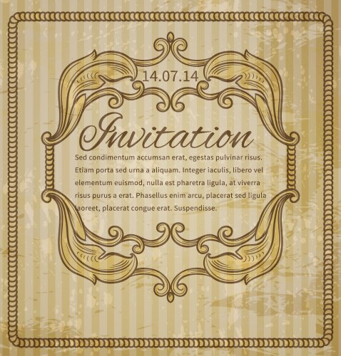 Vintage label on wooden background Royalty Free Vector Image