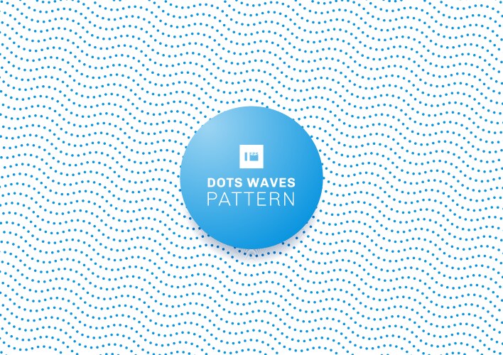 Abstract blue wave lines pattern on white Vector Image