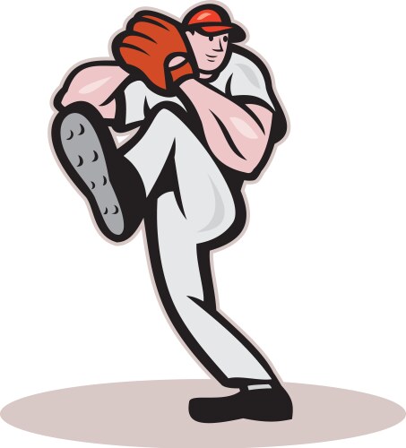 Boy baseball pitcher Royalty Free Vector Image