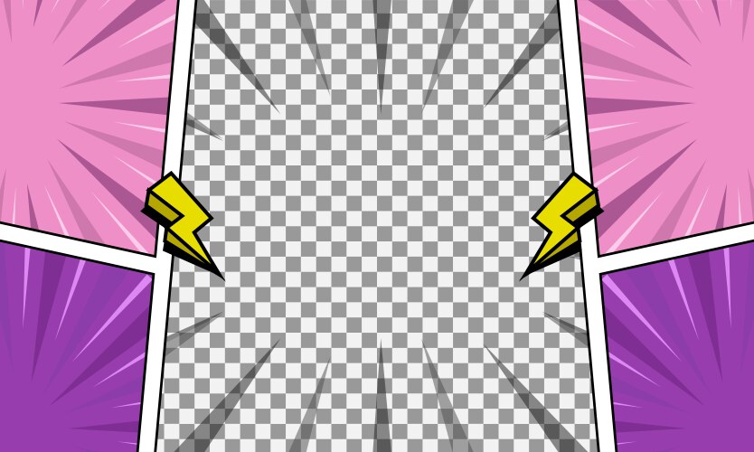 Comic pop art cartoon frame template design Vector Image