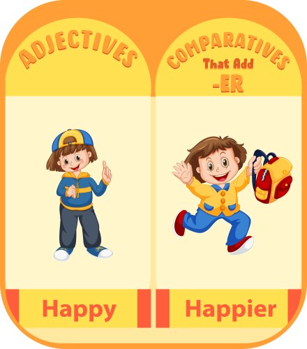 Learning colors flashcard for kids cute cartoon Vector Image