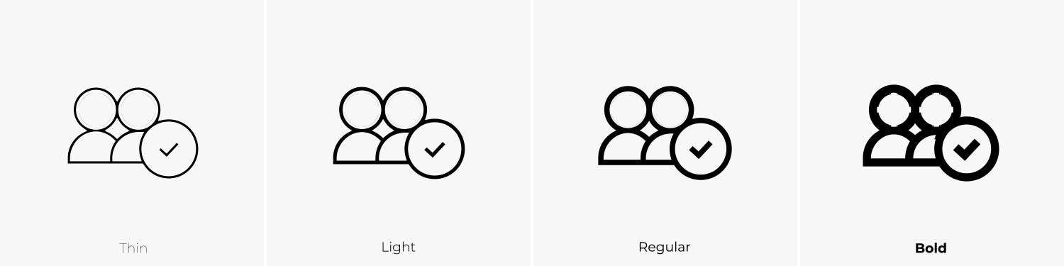 Creative design icon thin light regular and bold Vector Image