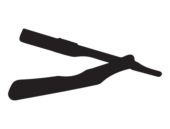 Razor silhouette art Royalty Free Vector Image