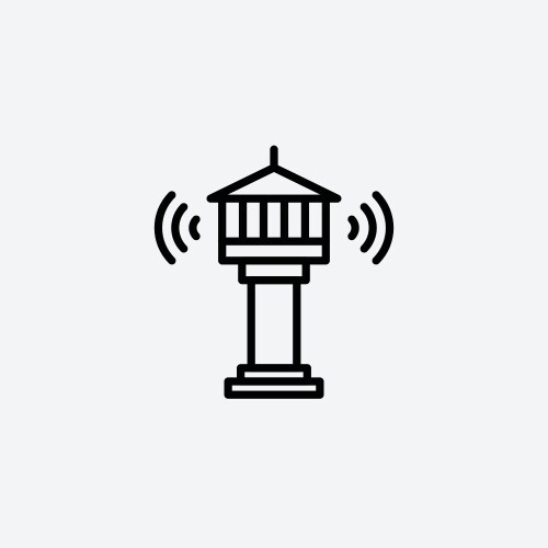 Control tower icon set Royalty Free Vector Image