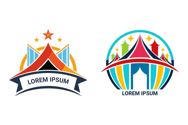 Event management logo customizable Royalty Free Vector Image