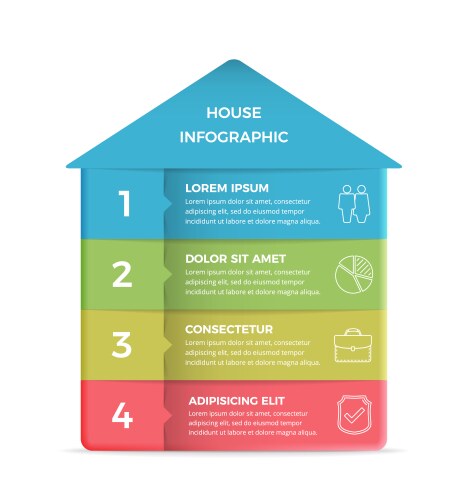 House - infographic template Royalty Free Vector Image