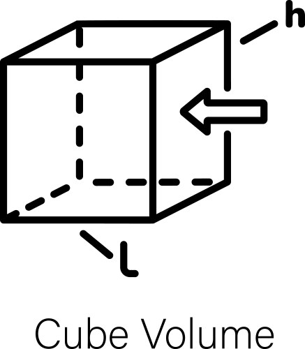 Cube calculation Royalty Free Vector Image - VectorStock