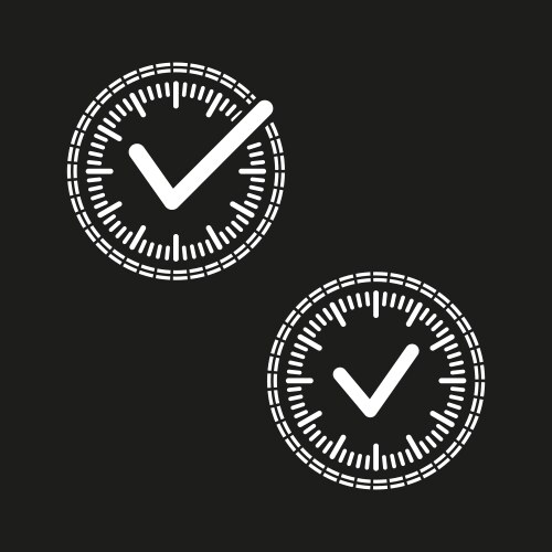 No time icon clock symbol crossed red and black Vector Image