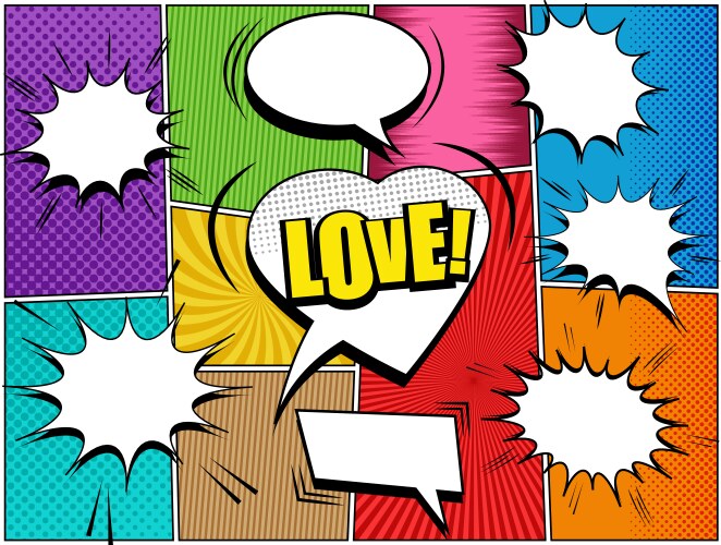 Comic book elements collection Royalty Free Vector Image