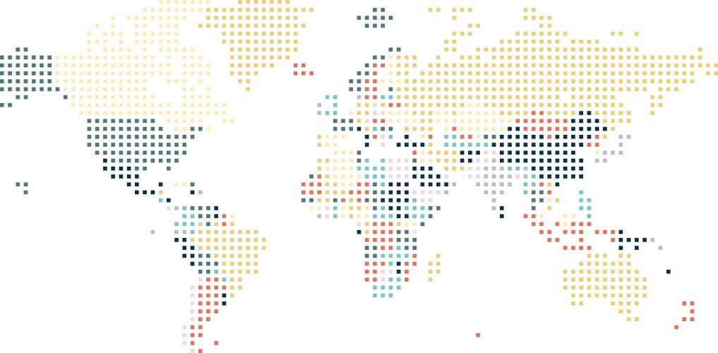 World map basic dots Royalty Free Vector Image