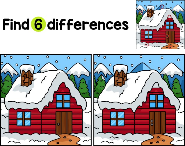 Winter Spot the Difference Vector Images (over 130)