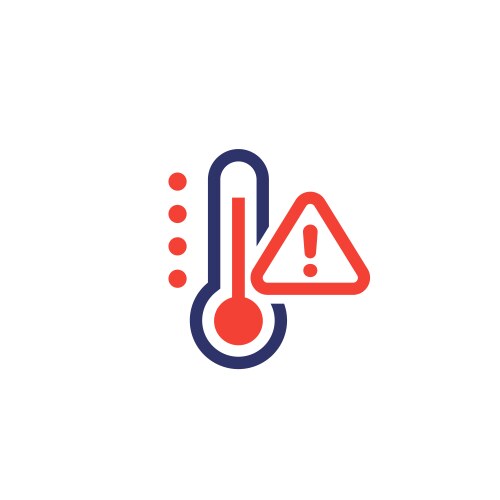 Thermometer cold and hot icon freeze temperature Vector Image