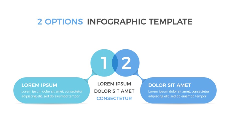 Infographic template with 2 options Royalty Free Vector