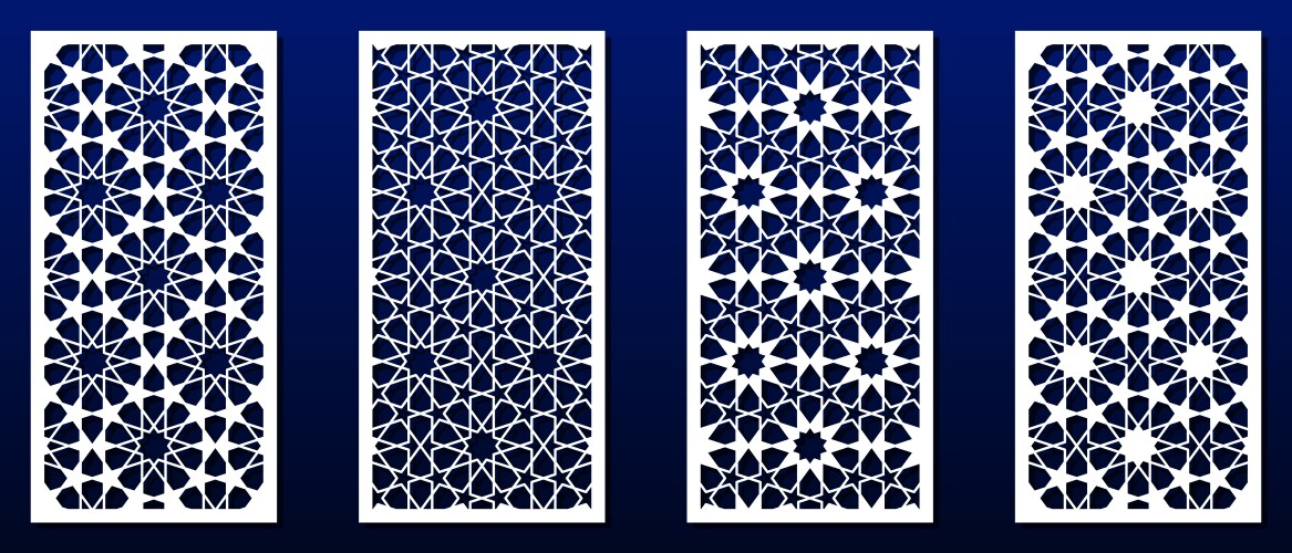 Arabic islamic decorative wall screen panel Vector Image