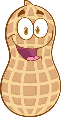 Peanut cartoon Royalty Free Vector Image - VectorStock