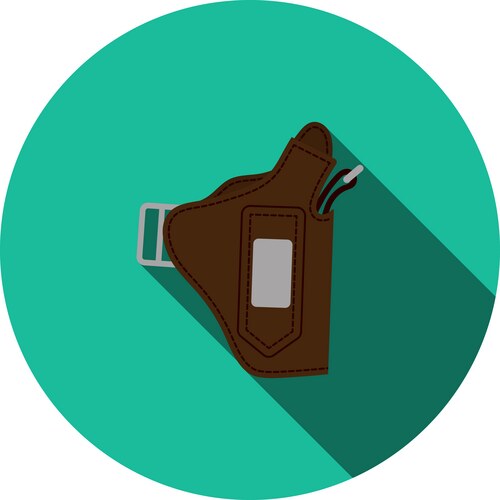 Police holster gun icon Royalty Free Vector Image