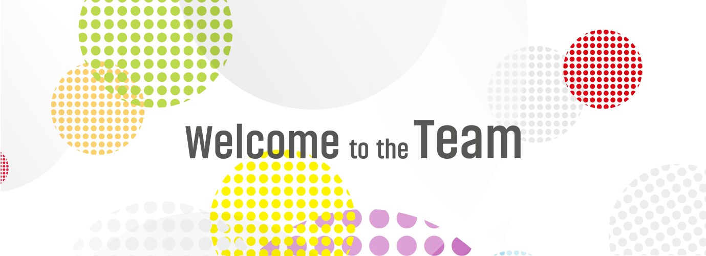 Welcome to the team on white background Royalty Free Vector