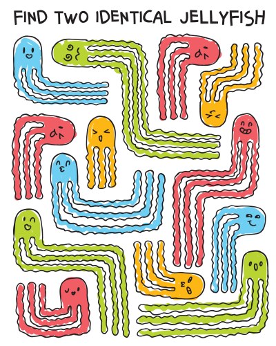 Find 2 same objects educational game for children Vector Image