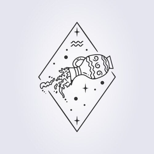 Set of zodiac astrology horoscope sign line art Vector Image