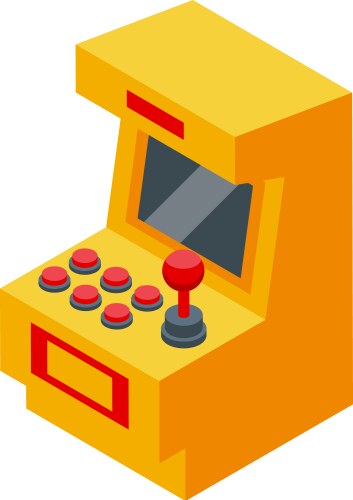 Arcade game machine with joysticks and buttons Vector Image