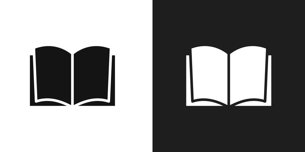 Maths book icon line art logo set Royalty Free Vector Image