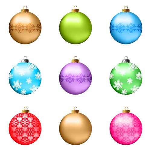 Set of christmas balls Royalty Free Vector Image