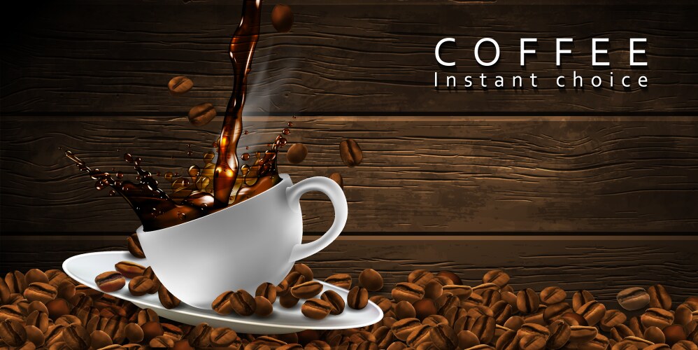 Coffee advertising design jar pot Royalty Free Vector Image