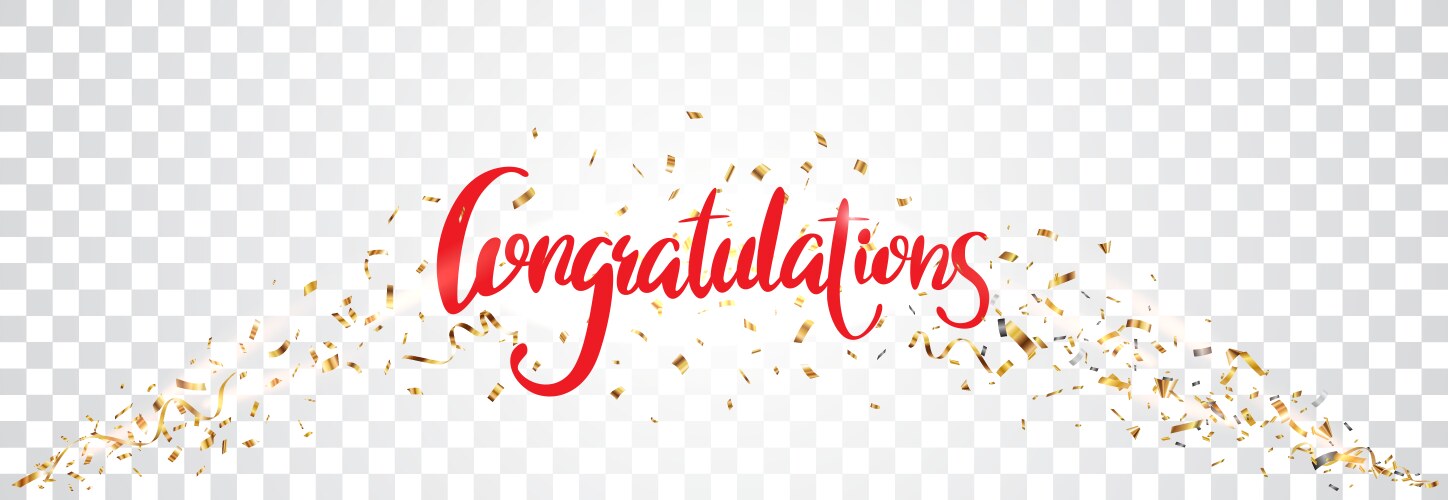 Congratulations 3d sign Royalty Free Vector Image