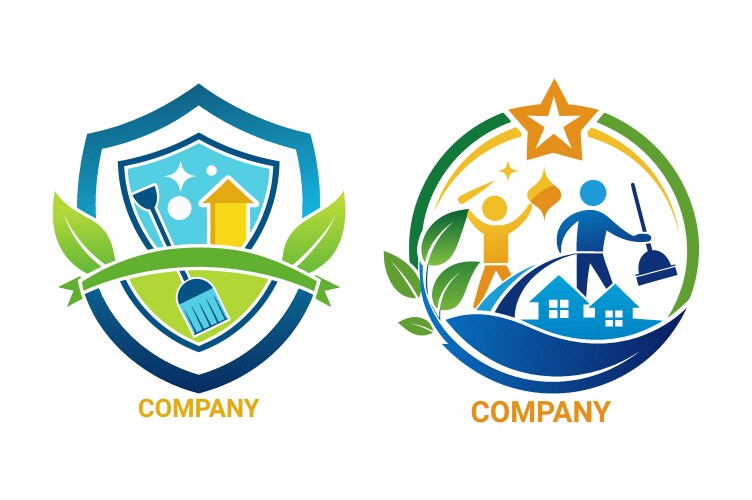 Professional cleaning logo for business bra Vector Image