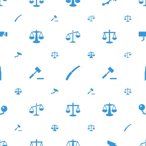Crime icons pattern seamless white background Vector Image