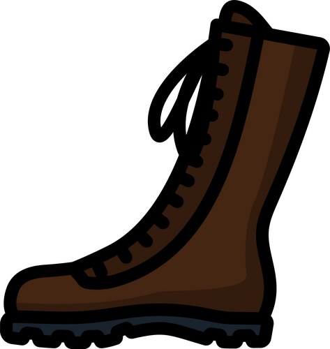 Hiking shoes mountain boots Royalty Free Vector Image