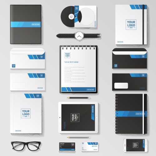 Mock up set Royalty Free Vector Image - VectorStock