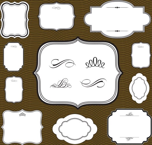 Wedding frame set Royalty Free Vector Image - VectorStock