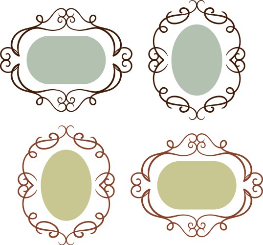 Vintage labels borders frames Royalty Free Vector Image