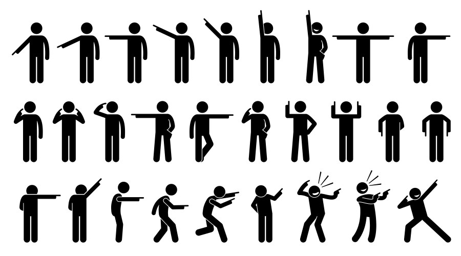 Stickman Pointing Vector Images (over 710)
