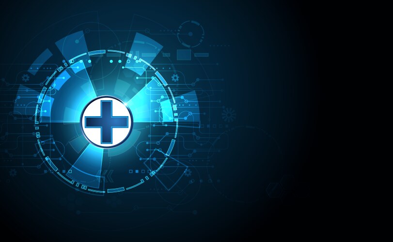 Abstract health science consist plus wave Vector Image