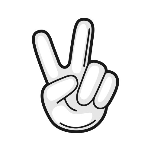 Peace Sign Hand Cartoon Vector Images (over 8,200)
