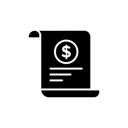 Invoice icon set pay tax receipt symbol order Vector Image