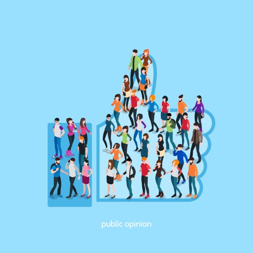 Crowded isometric people numbers Royalty Free Vector Image