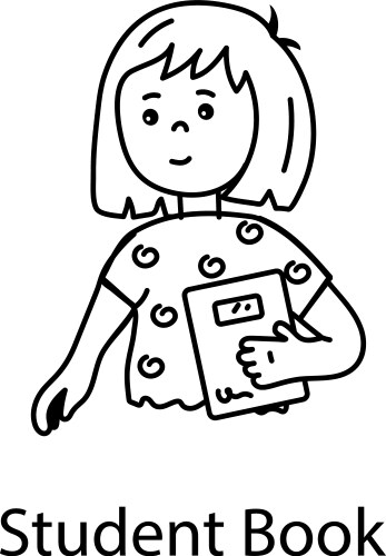 Student writing Royalty Free Vector Image - VectorStock