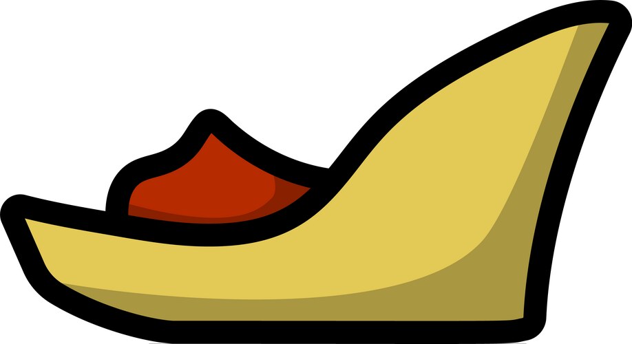 Cute brown shoe cartoon Royalty Free Vector Image
