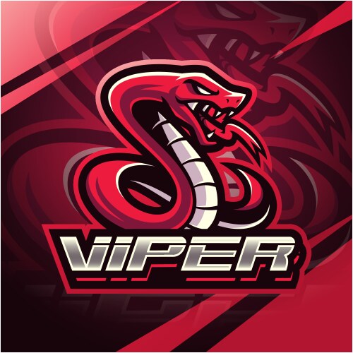 Viper snake mascot logo design Royalty Free Vector Image