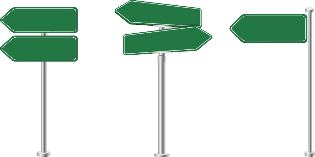 Green street sign Royalty Free Vector Image - VectorStock