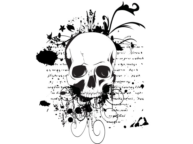 Half face halloween skull symbol design Royalty Free Vector