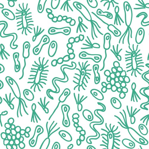 Cartoon microbes and bacteria Royalty Free Vector Image