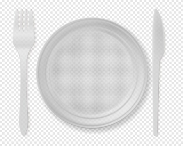 Disposable utensils and packages mockups Vector Image