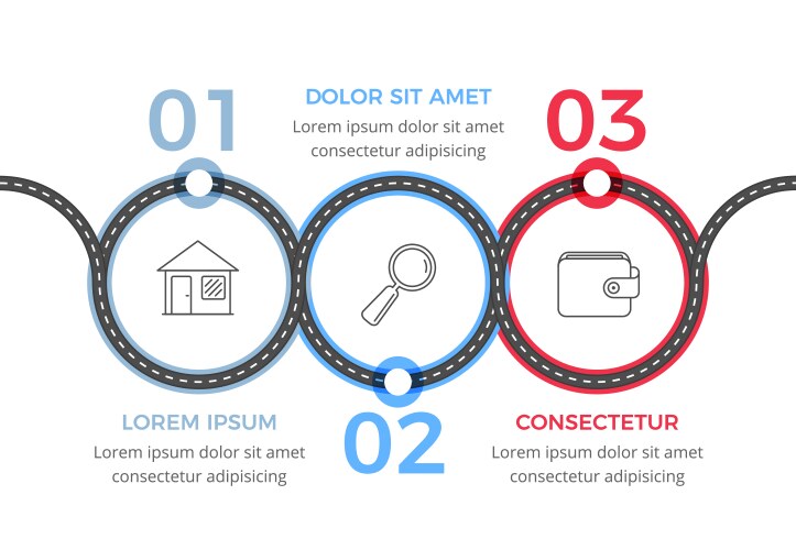 Complex interconnected road system with multiple Vector Image