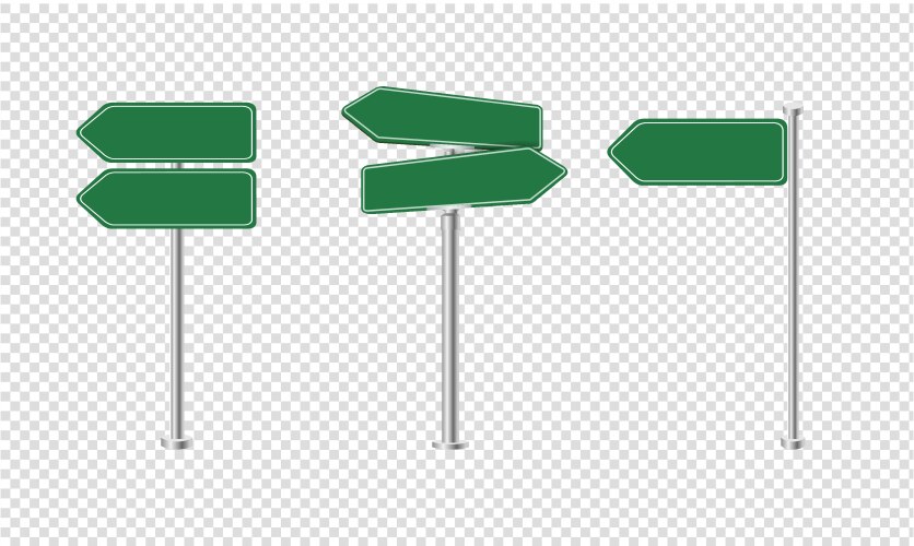 Street Sign Set - Isolated Royalty Free Vector Image