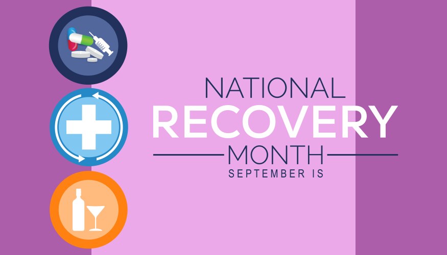 National recovery month Royalty Free Vector Image